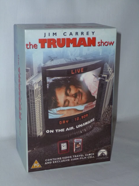 JIM CARREY - The Truman Show VHS Video Boxset - Includes Travel Clock £ ...