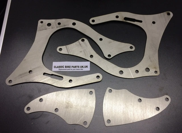 TRIUMPH ENGINE TO Bsa Frame Tribsa Conversion Plates Brackets Stainless ...
