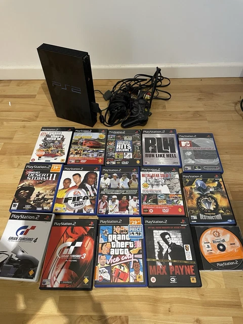 SONY PLAYSTATION 2 Black Console plus games £60.00 - PicClick UK