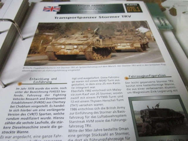 ARCHIV MILITÄRFAHRZEUGE LEICHTE Panzer England 70.1 Stormer TRV ...