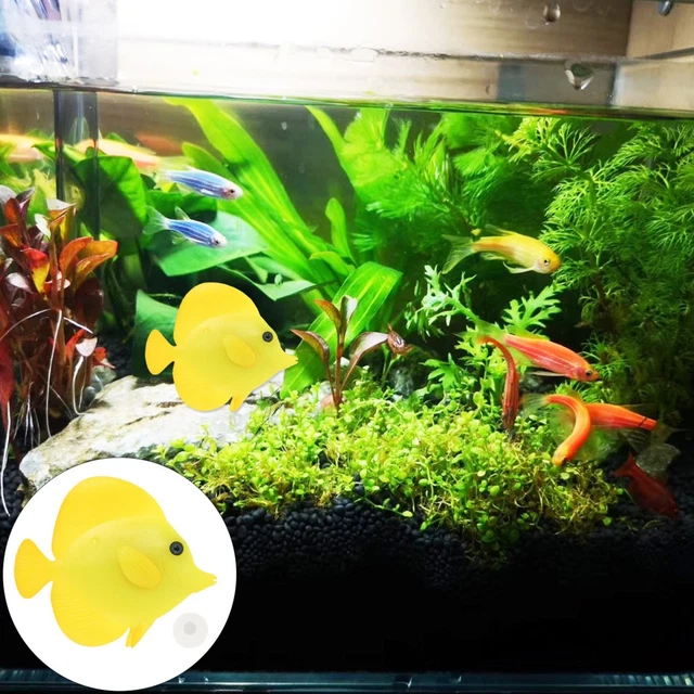 FISH TANK DECORATIONS Aquarium Fake Blue Artificial Small Tropical for ...