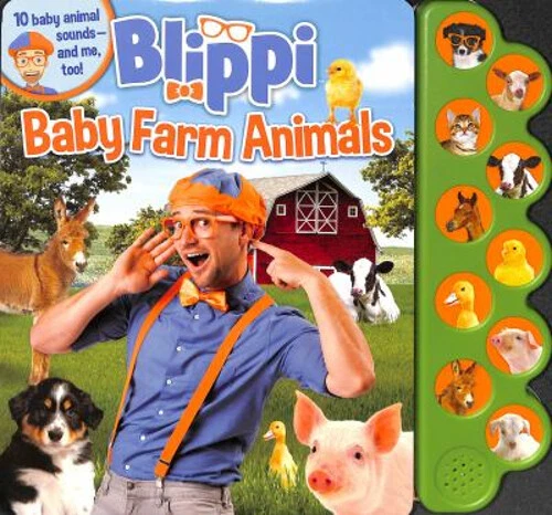 BLIPPI: BABY FARM Animals 10-Button Sound Book Board Books Thea F EUR ...