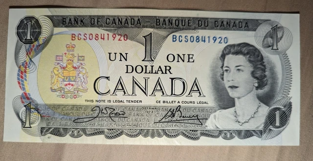 QUEEN ELIZABETH II Banknote Canadian 1 Dollar Currency Memorabilia ...