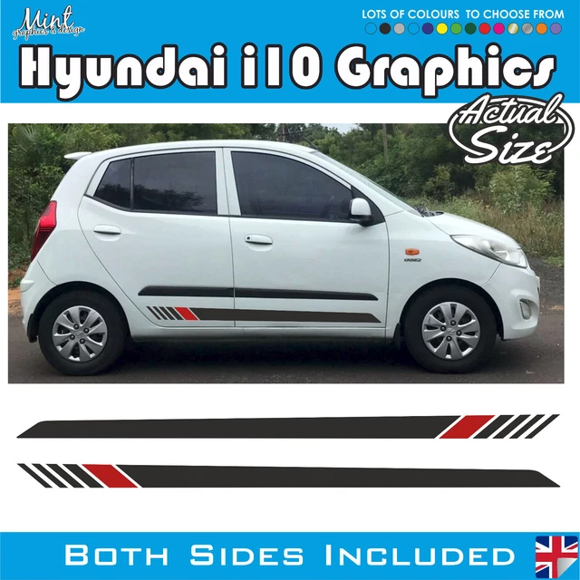 HYUNDAI I10 SIDE Stripes FITS ALL MODELS Decals Stickers Graphics FREE ...