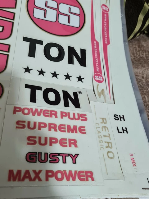 *3D/EMBOSSED* RETRO SS Sunridges Pink Cricket Bat Sticker. One 3D ...