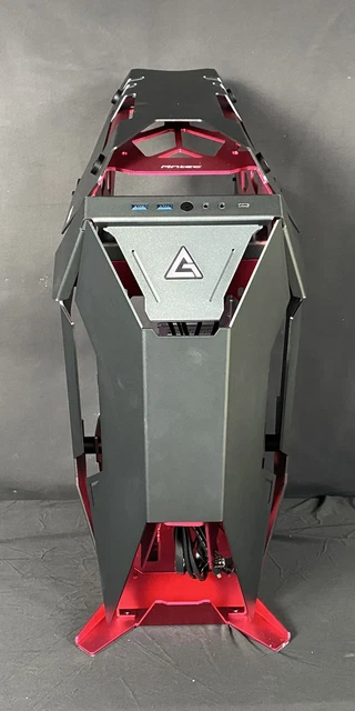 ANTEC TORQUE ATX Mid Tower Computer Case Black & Red Aluminum New Open ...