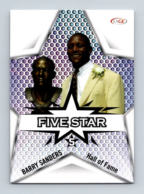 2024 SAGE LOW Series Blue Five Star #FS-5 Barry Sanders Hall of Fame $2 ...
