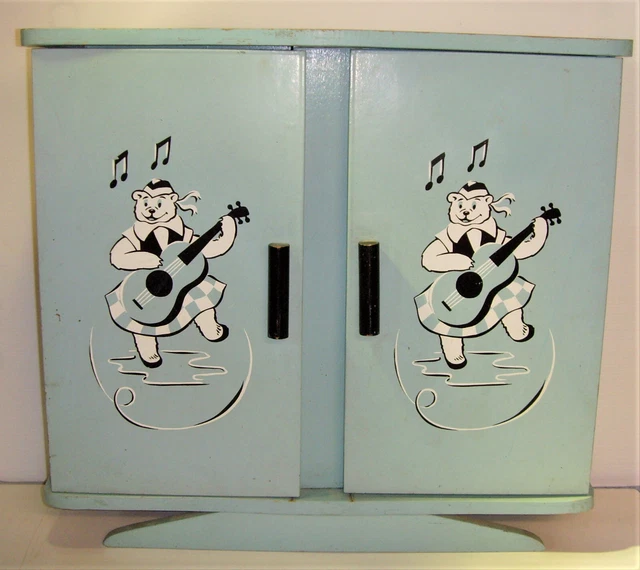 ANCIEN JOUET POUPEE ARMOIRE DE CHAMBRE EN BOIS ART POPULAIRE 1950s EUR 20,00 - PicClick FR