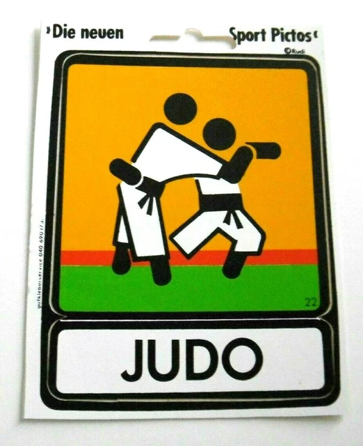 ADESIVO PUBBLICITARIO JUDO sport hobby pittogramma arti marziali ...