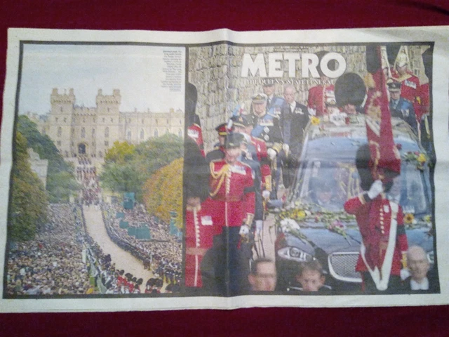 UK METRO NEWSPAPER 20th September 2022 Queen Elizabeth II State Funeral ...