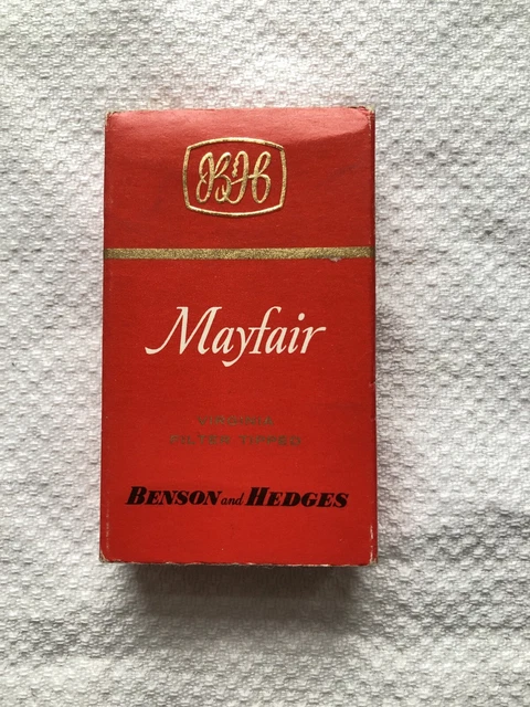 VINTAGE BENSON & Hedges Mayfair 10 empty cigarette packet pre health ...