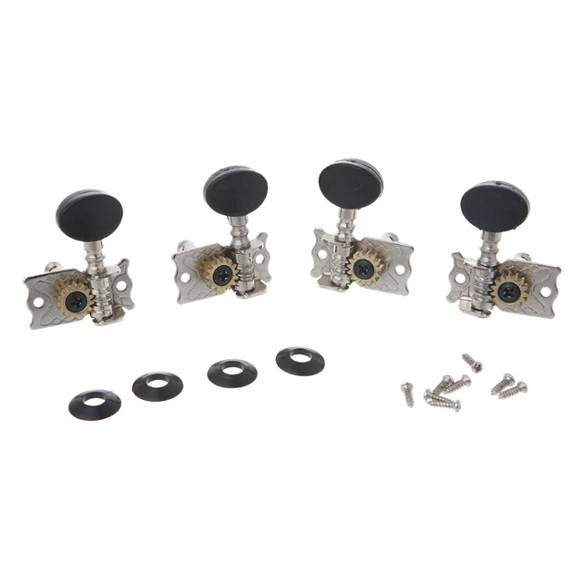 TUNING PEGS TUNERS Machine Heads 2R 2L for 4 String Ukulele Guitar Bass ...