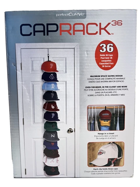 PERFECT CURVE CAP Rack System 36, 12 Clips Hold up to 36, Black $31.99 ...