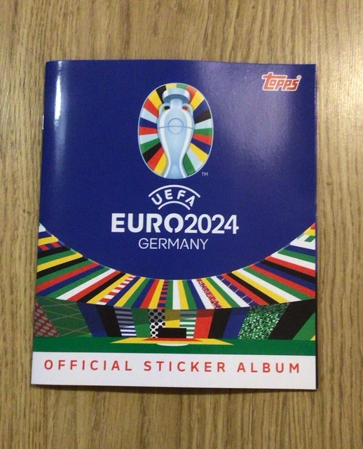 TOPPS UEFA EURO 2024 Germany Official Football Sticker Album & 6 ...