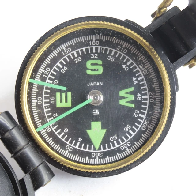VINTAGE JAPANESE BLACK plastic cased Engineers Directional Compass #27 ...