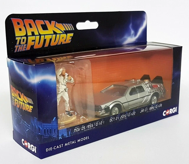 CORGI 1/36 BACK To The Future Delorean + Doc Brown Figur Diecast Model ...