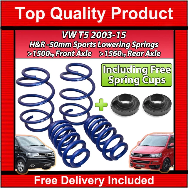 FITS VW T5 Transporter Caravelle 03-15 H&R Lowering Sports Springs 50Mm ...