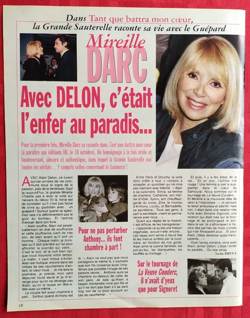 MIREILLE DARC, ALAIN Delon - coupure de presse, clipping de 2005 EUR 1,90 - PicClick FR