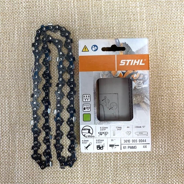 STIHL 3610 005 0044 Chain 61PMM3 44 - for 12" BAR 3/8" P, .043" G £31. ...