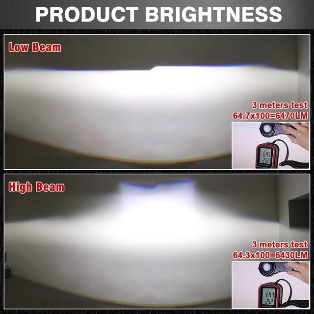 2.5& BI LED Projector Lens Car Headlight Retrofit H4 H7 Universal High ...