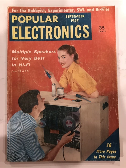 POPULAR ELECTRONICS MAGAZINE September 1957 Multiple Speakers For Hi Fi $8.00 - PicClick CA