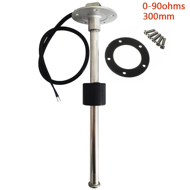 FUEL LEVEL SENSOR 0-90ohms 300mm For Gas/Water Tank SAE 5 Hole Pattern ...