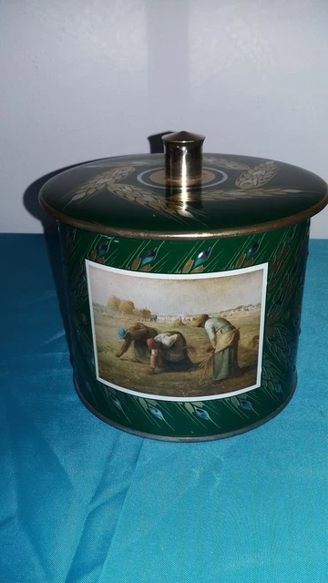 ANCIENNE BOITE EN Fer Coffret Gateaux Bonbons Decor De Millet Vintage ...