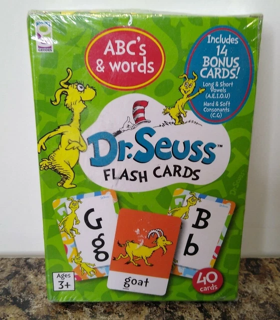 DR. SEUSS FLASH Cards alphabet 40 cards teacher supply homeschool ABC's ...