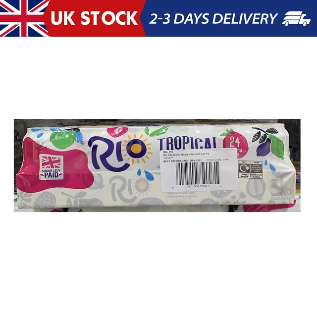 RIO RIVA TROPICAL Fruit Drink - 330ml, Pack of 24 £19.99 - PicClick UK
