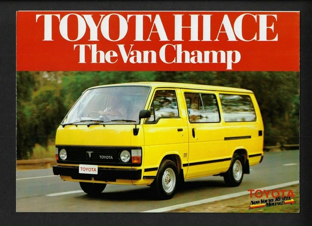 TOYOTA HIACE 6 Page Foldout Type Brochure February 1983 Toy027 $27.50 - PicClick AU