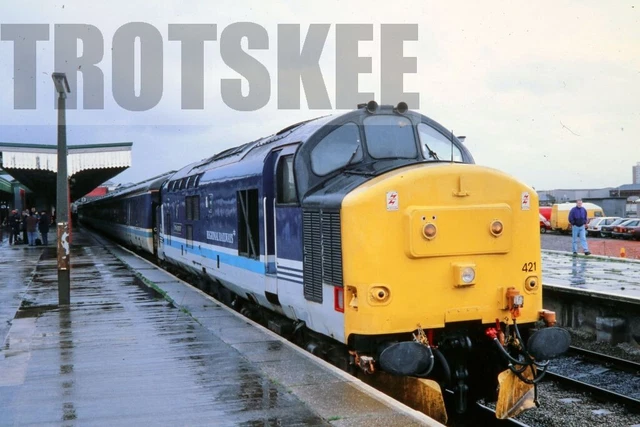 35MM SLIDE BR British Rail Diesel Loco Class 37 37421 1995 Cardiff ...