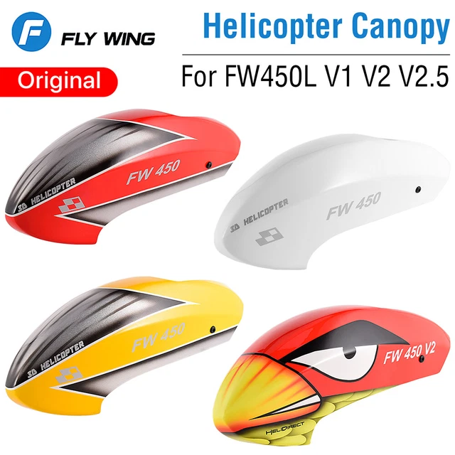 FLY WING FW450L Helicopter Canopy for V1 V2 V2.5 RC Helicopter Parts ...