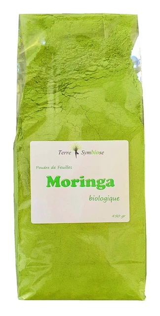 MORINGA BIO - Sachet 450g - Poudre de feuille Biologique - Santé ...