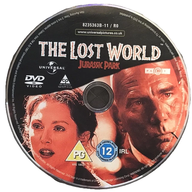 THE LOST WORLD - Jurassic Park DVD Jeff Goldblum CERT PG DISC ONLY FREE ...