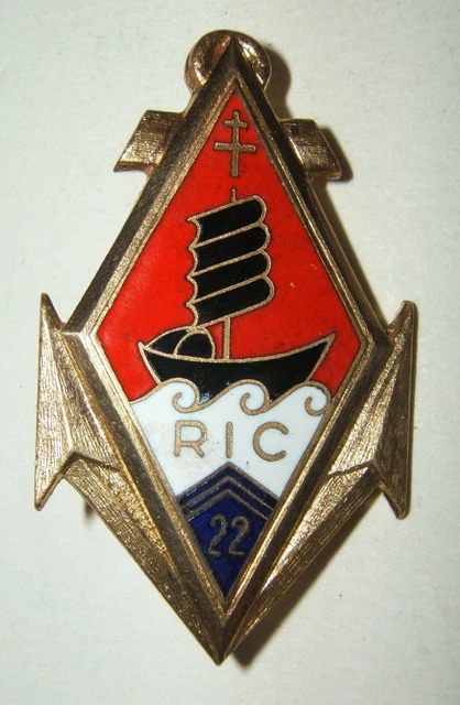 INSIGNE 22° REGIMENT D'INFANTERIE COLONIALE - 22° RIC - Drago Béranger déposé EUR 30,00 ...