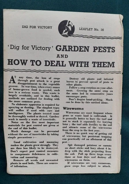 WWII GARDEN PESTS and how to deal with them Dig For Victory leaflet No ...