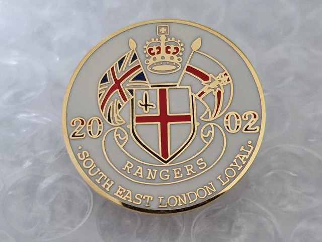 SPILLA GLASGOW RANGERS London S East SC distintivo blu Gers RFC ICF ...