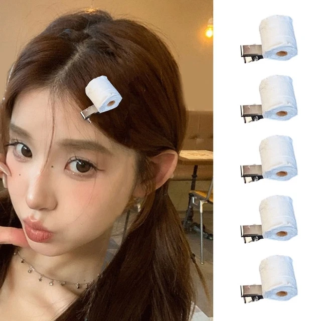 LIGHT WEIGHT TOILET Paper Hair Clip Elegant Ladies Hairclip Washing ...