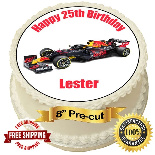 FORMULA 1 RACING Car Personalised 8" Round Edible Cake Topper £5.45 ...