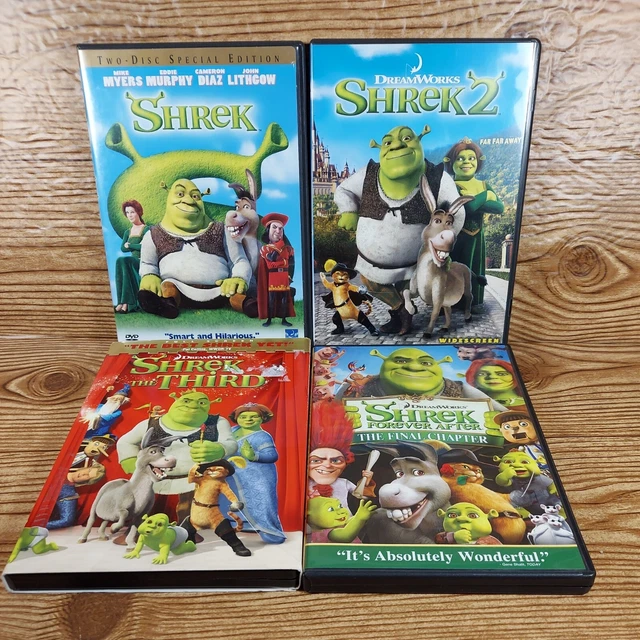 SHREK SHREK 2 Shrek The Third Forever After Final Chapter DVD Lot of 4 EUR 22,31 - PicClick FR