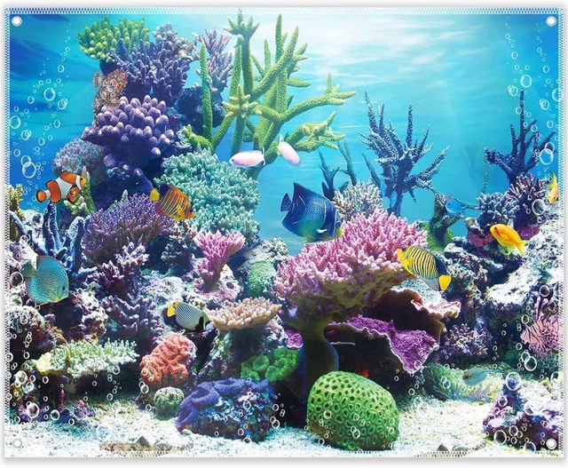 10X8FT FABRIC UNDER The Sea Photography Backdrop Aquarium Underwater ...