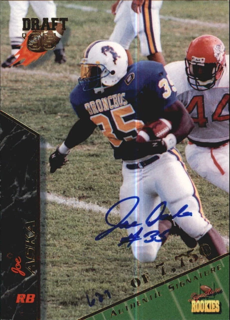 1995 SIGNATURE ROOKIES Autographes Raiders Football Card #5 Joe Aska ...