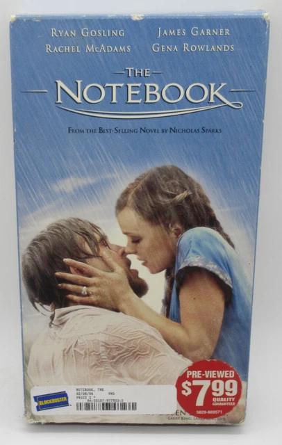 THE NOTEBOOK VHS Video Movie, Ryan Gosling, Rachel Mcadams, James ...