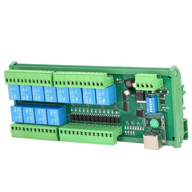 RS485 RELAY SWITCH Module 12 DIO Ethernet RTU IP Network Controller PLC ...