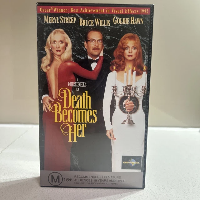 DEATH BECOMES HER VHS Comedy Fantasy Horror Plastic Surgeon Immortality ...