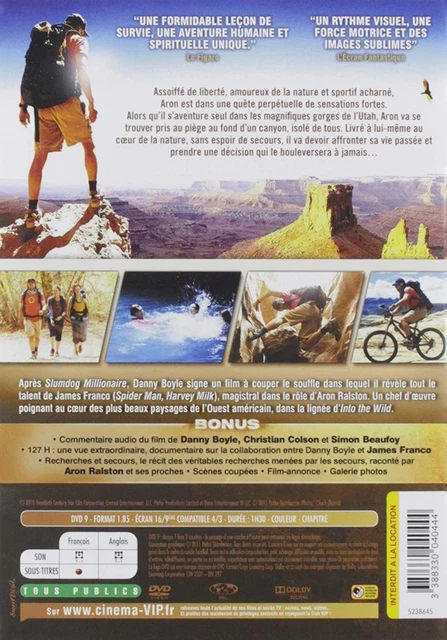 127 HEURES (DVD) Franco, James, Mara, Kate, Tamblyn, Amber EUR 18,84 - PicClick IT