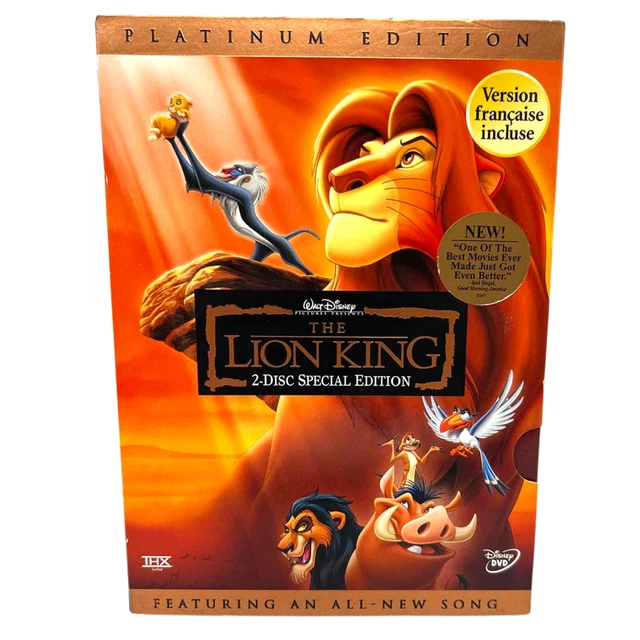 THE LION KING (DVD, 2003) Disney Classic Platinum Edition Good ...