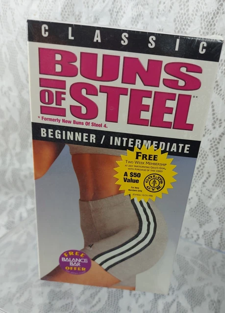 BUNS OF STEEL VHS Video Tape Beginner Intermediate New Buns 4 Exercise ...