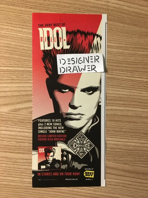 BILLY IDOL 2008 Greatest Hits Album Promo Print Ad Advertisements $11. ...