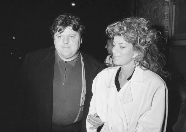SCOTTISH COMIC ACTOR Robbie Coltrane arriving at a party July 1988 Old ...